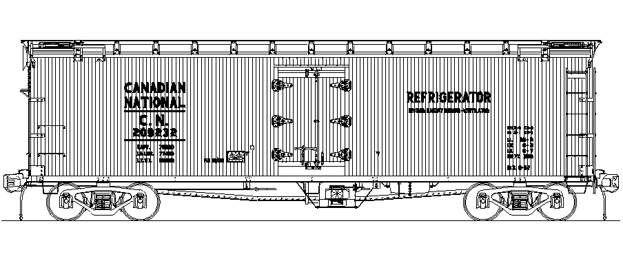 CNR#300-5 CNR 1926-1954 wood reefer - Black Cat Publishing