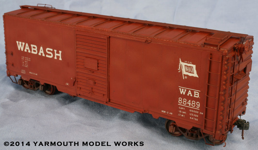 WAB#88489 Wabash 12 panel welded 40' steel box car - Black Cat Publishing